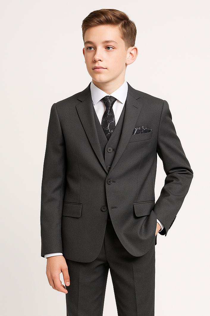 Boys 5 Piece Formal Suit - Husky & Regular Sizes | Sirri