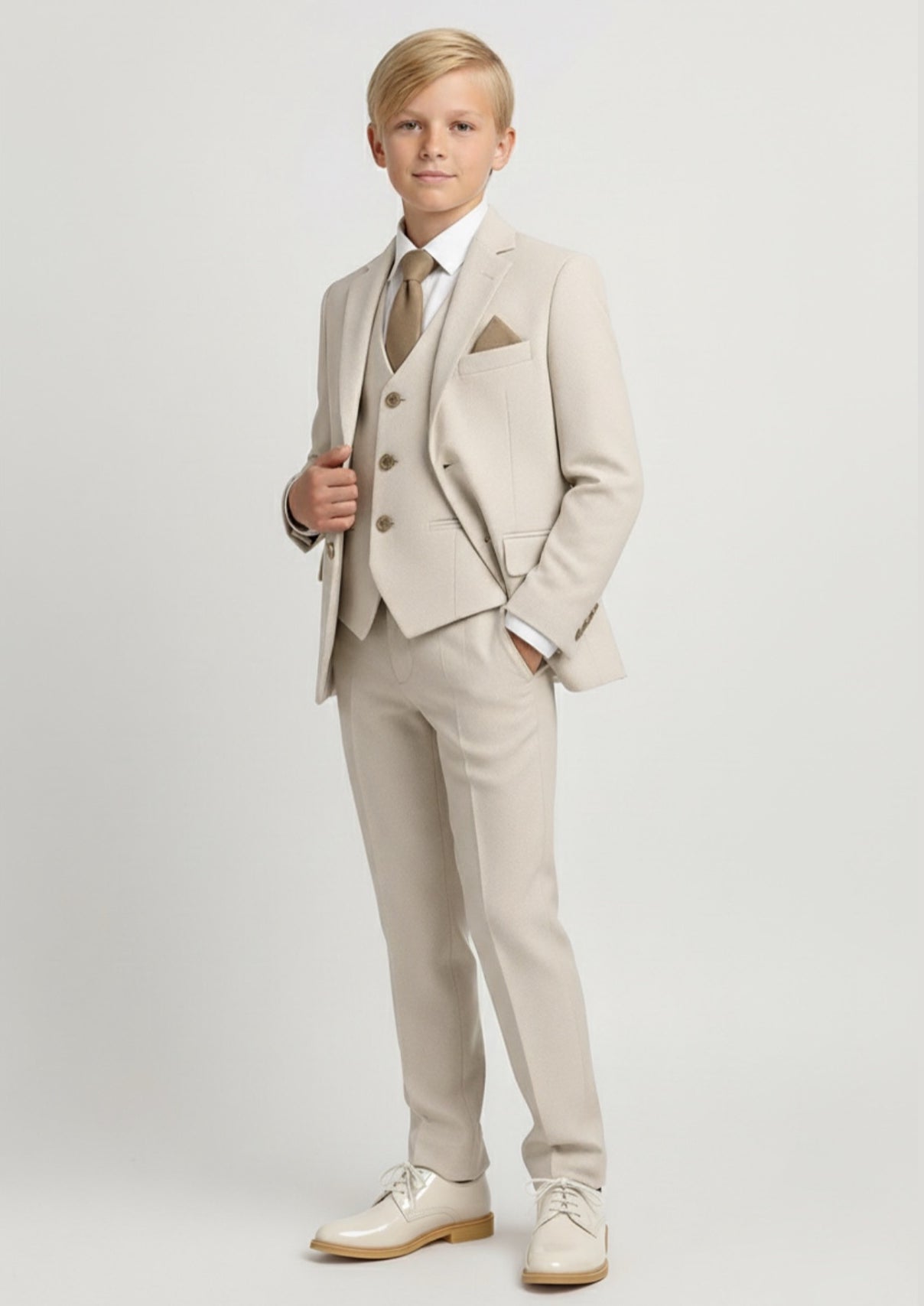 7 PC Self-Patterned Formal Suit Set | Sirri Boys Formalwear