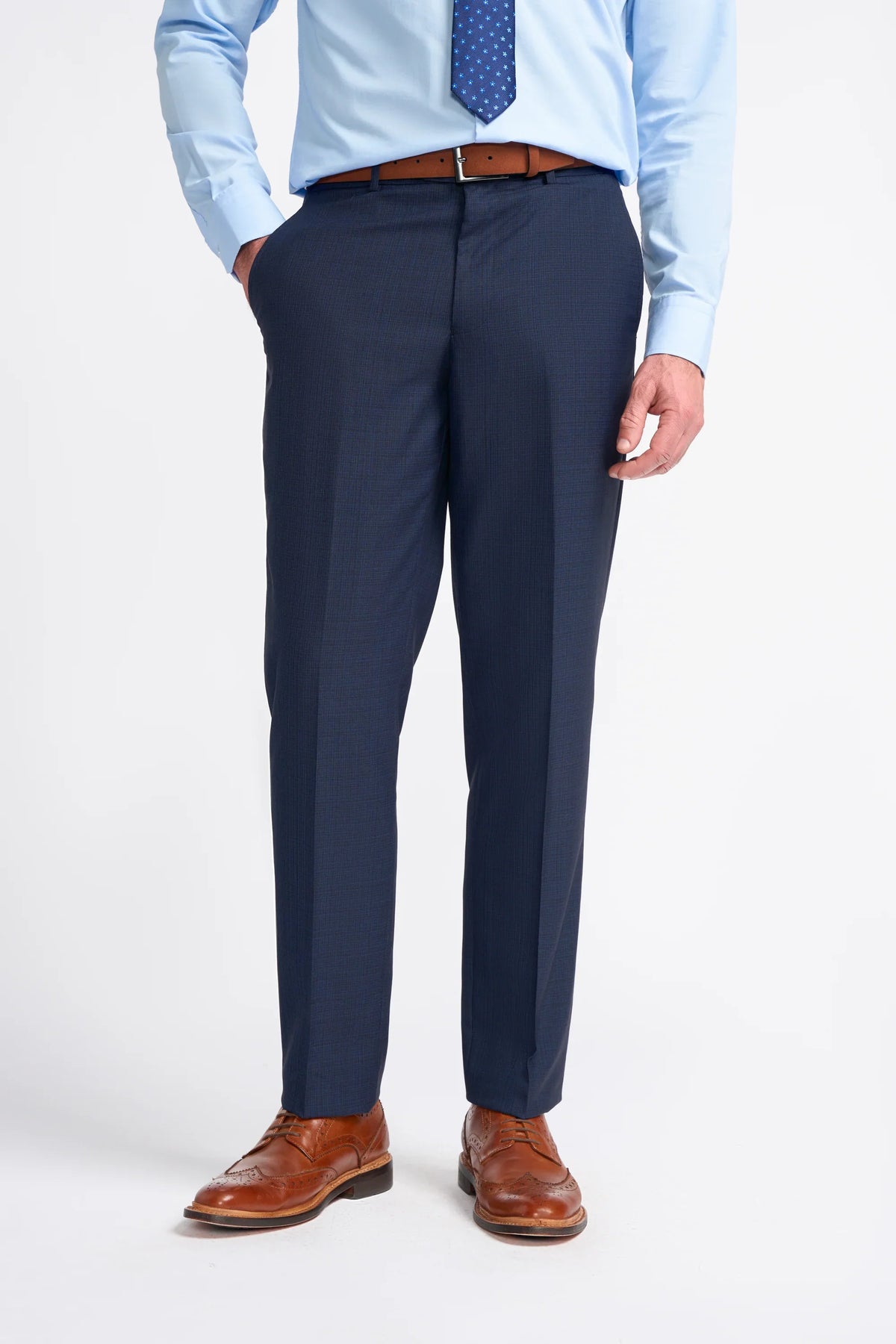Mens Slim Fit Business Suit Trousers Sold Separately Set in Navy Blue ...