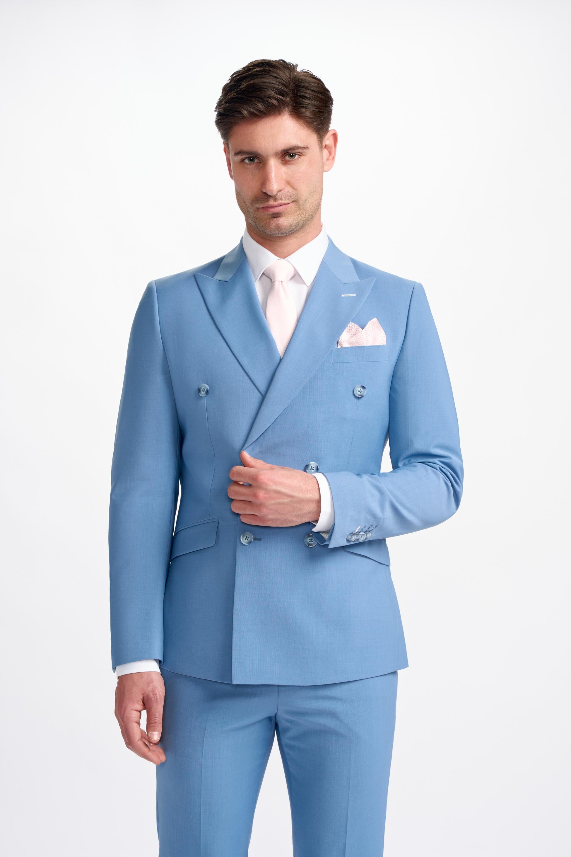Stylish Double-breasted 2PC Formal Suit | SIRRI Men's Wear